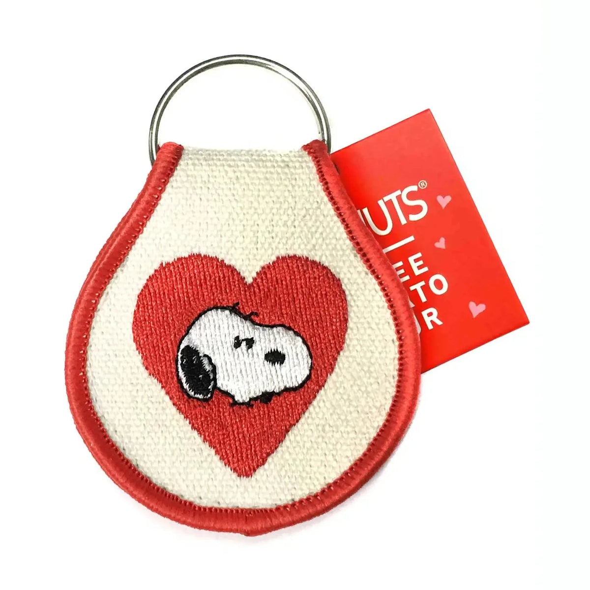 Peanuts Snoopy Heart Patch Keychain x Three Potato Four – Third Drawer Down