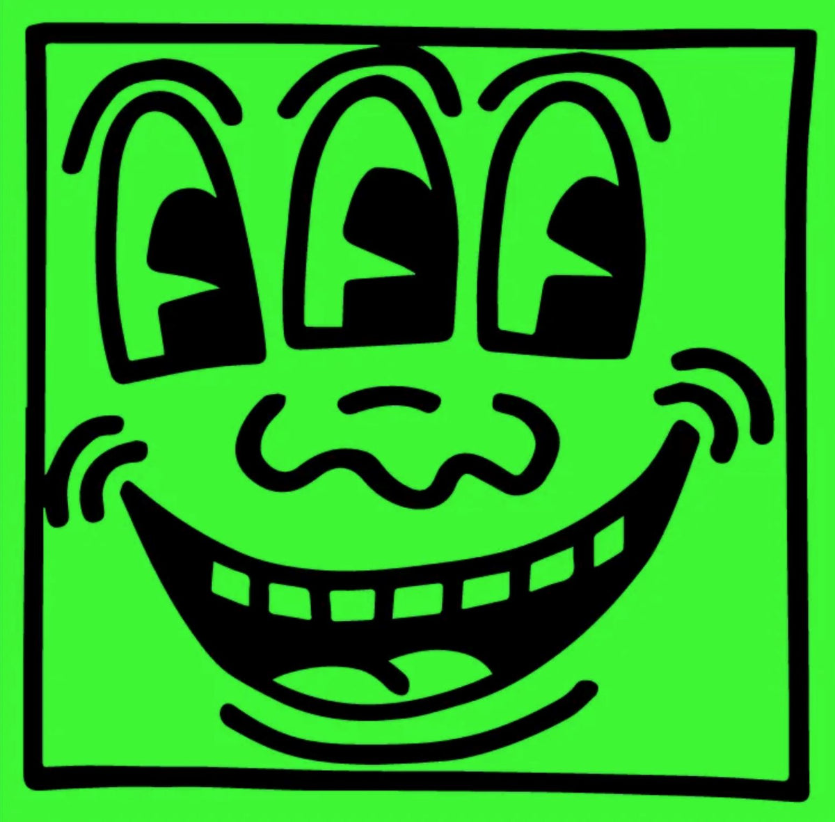 3-Eyed Face By Keith Haring Sticker x Apply Stickers | Third Drawer Down